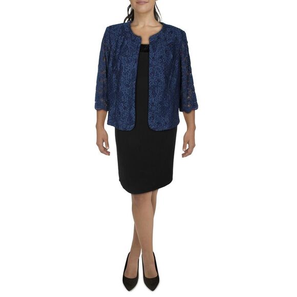 Alex Evenings | Jackets & Coats | Alex Evenings Womens Navy Lace ...